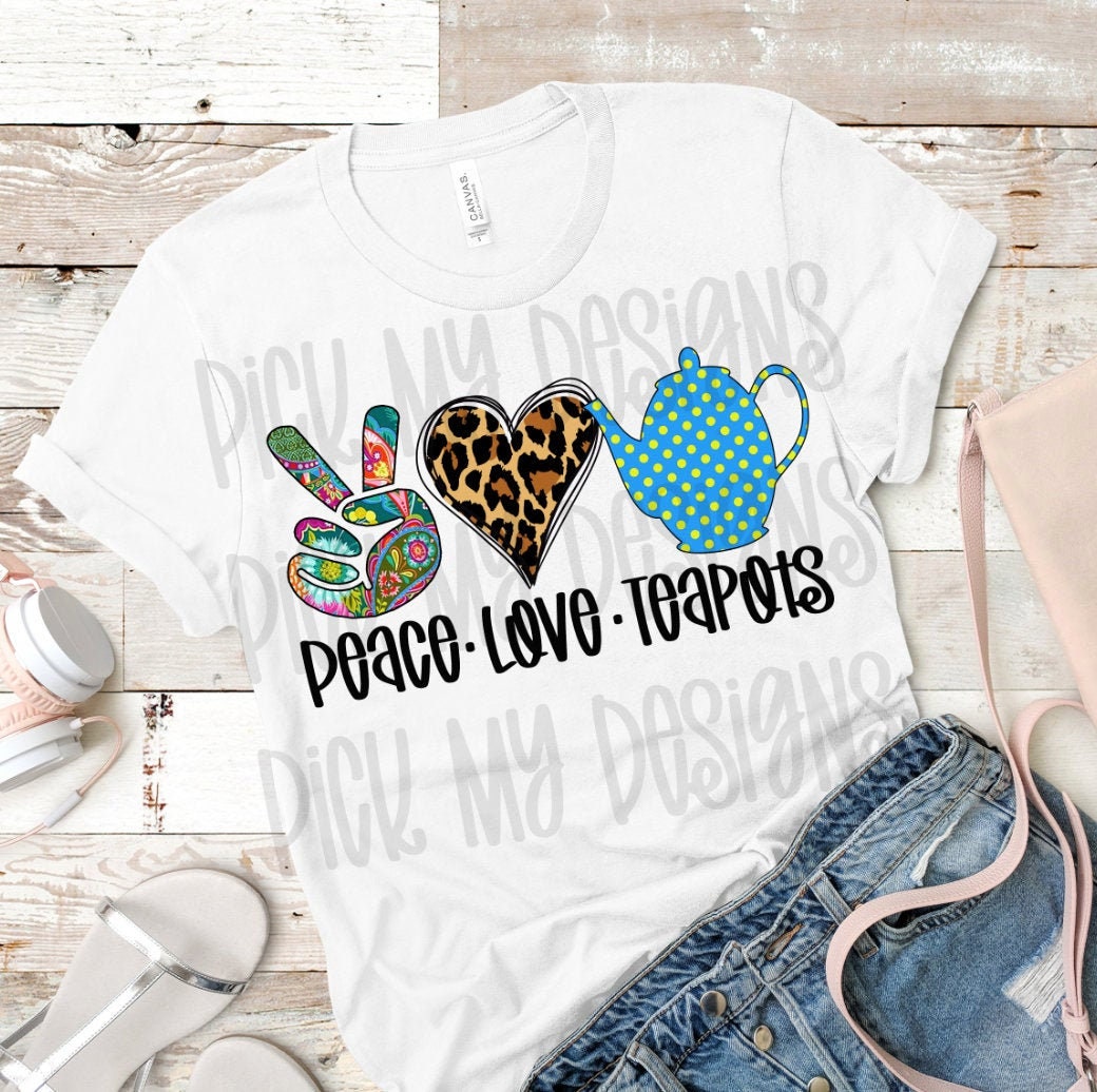 Love Peace Teapot - Etsy