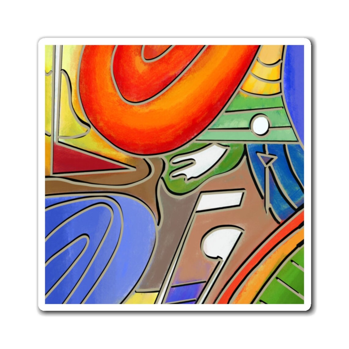 Golf Abstract Art Golf Magnet Golf Art Magnet Abstract | Etsy