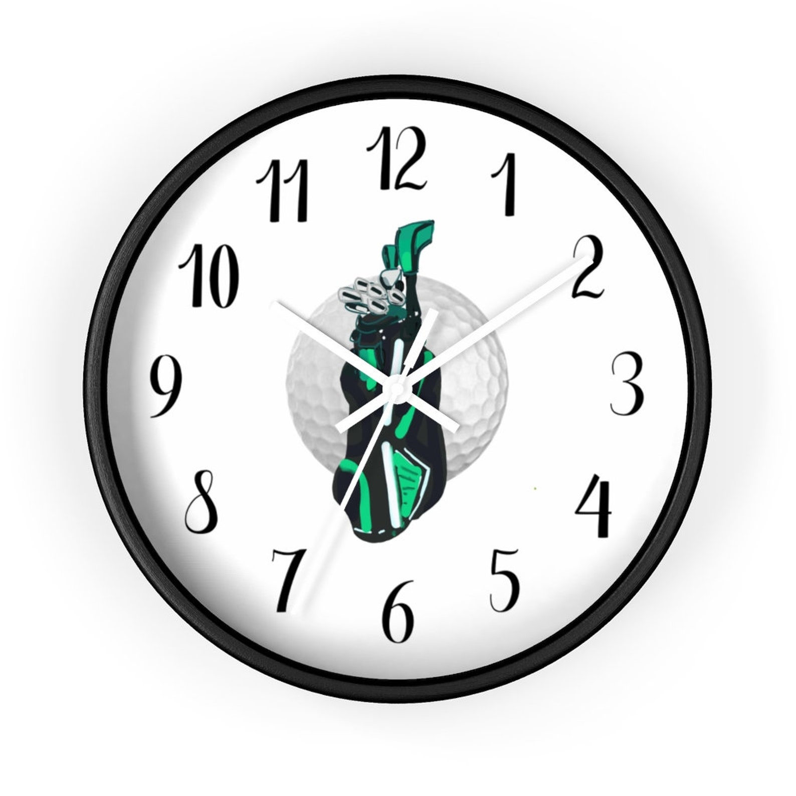 Golf Bag Golf Wall Clock Golf Clock Golf Shop Clocks | Etsy