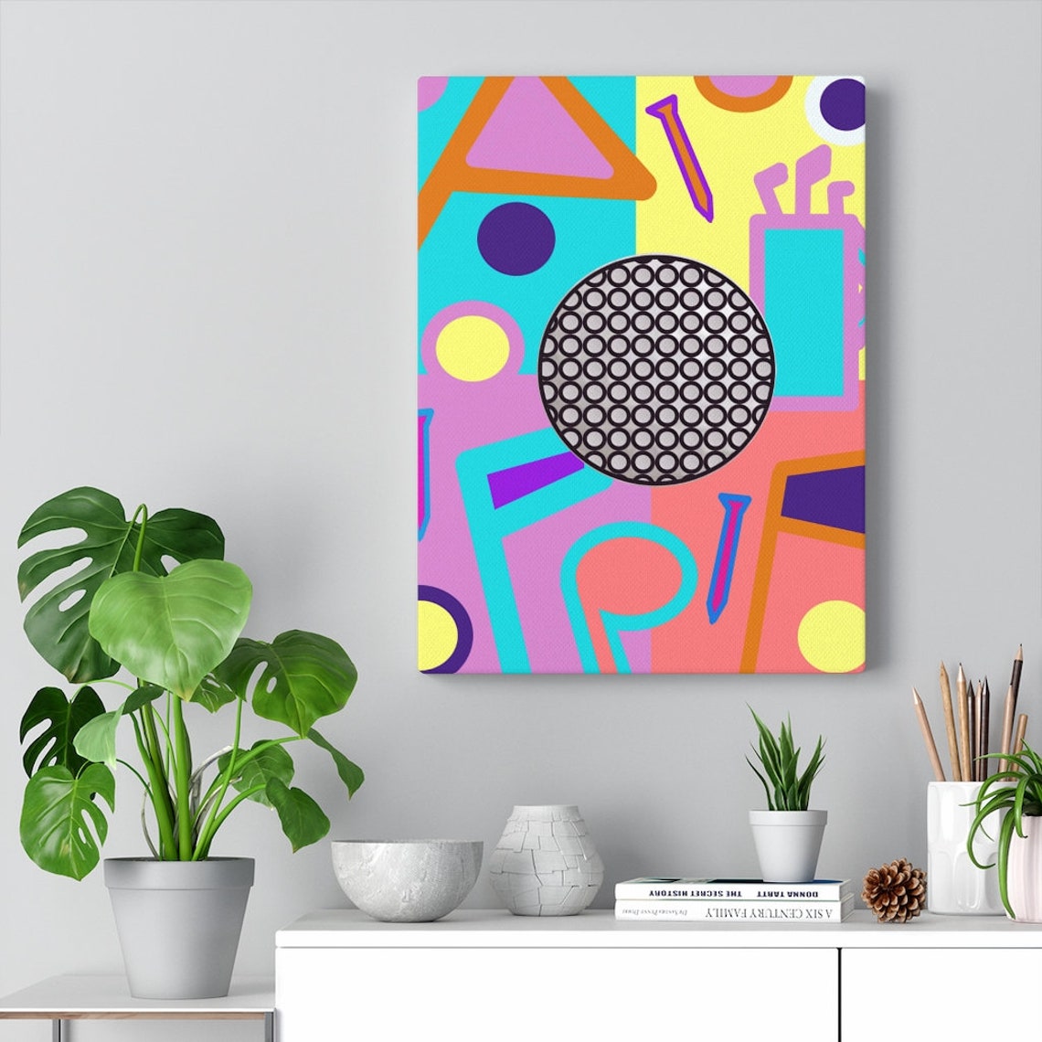 Golf Abstract Art Golf Pop Art Golf Painting Golf Canvas - Etsy