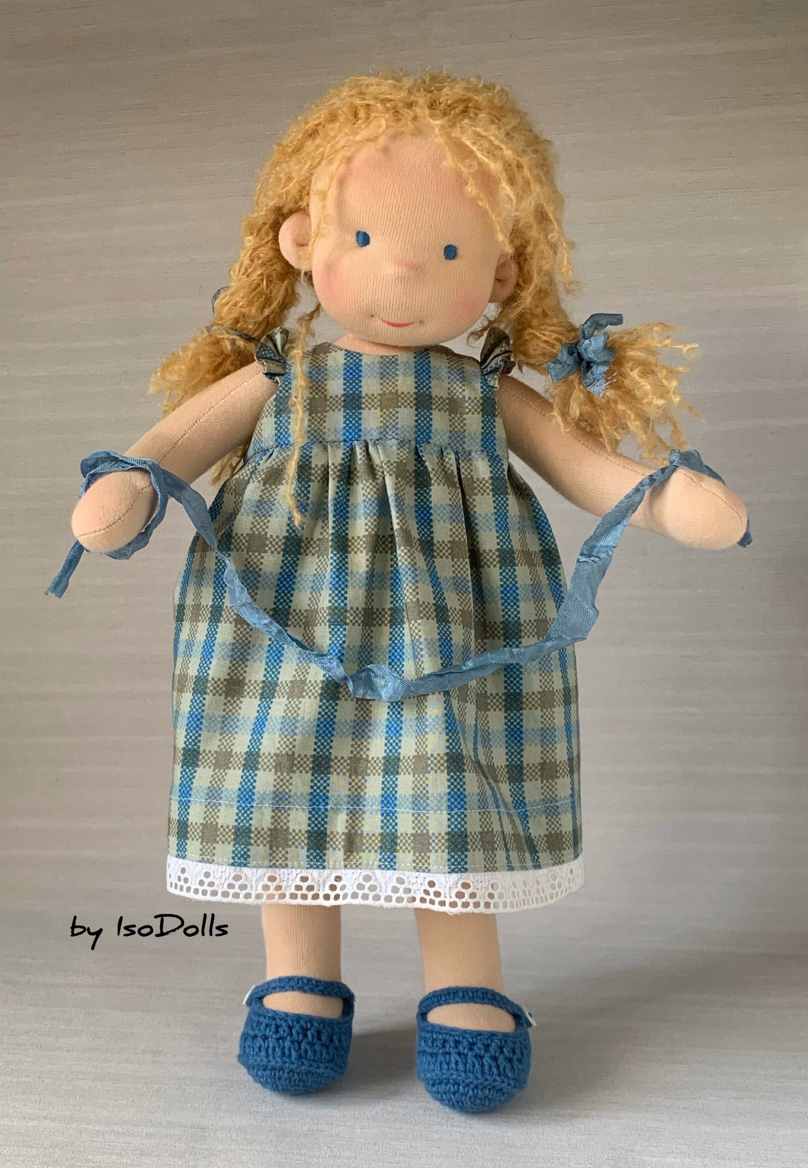 Soft Waldorf Doll 16" Natural Fiber Steiner Baby Doll Gift to Girl ...