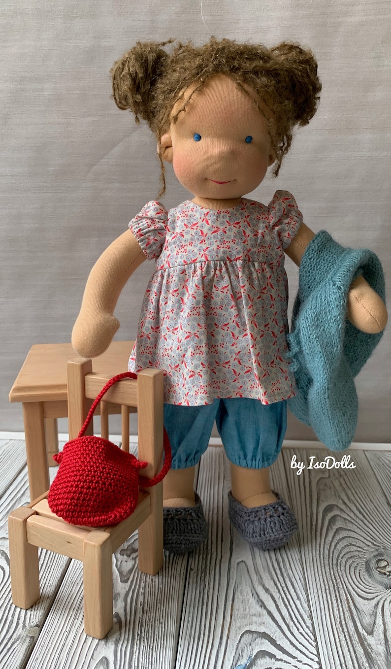 Soft Waldorf Doll 16" Natural Fiber Steiner Baby Doll Gift to Girl ...