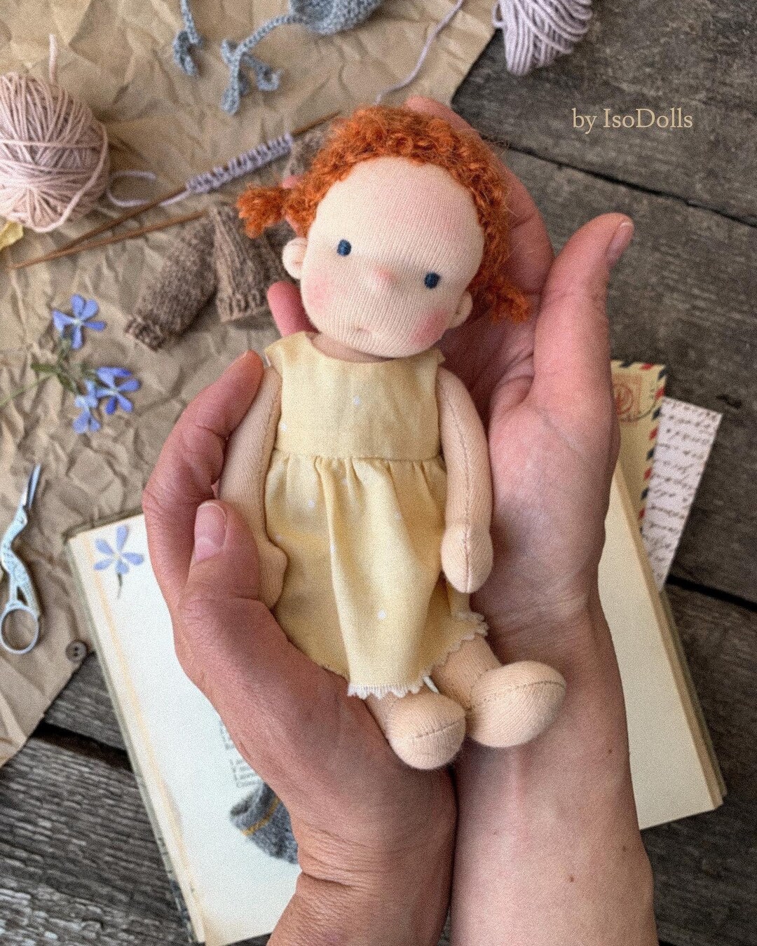 Mini Waldorf Doll 7”, Pocket Soft Doll for Girls - Etsy