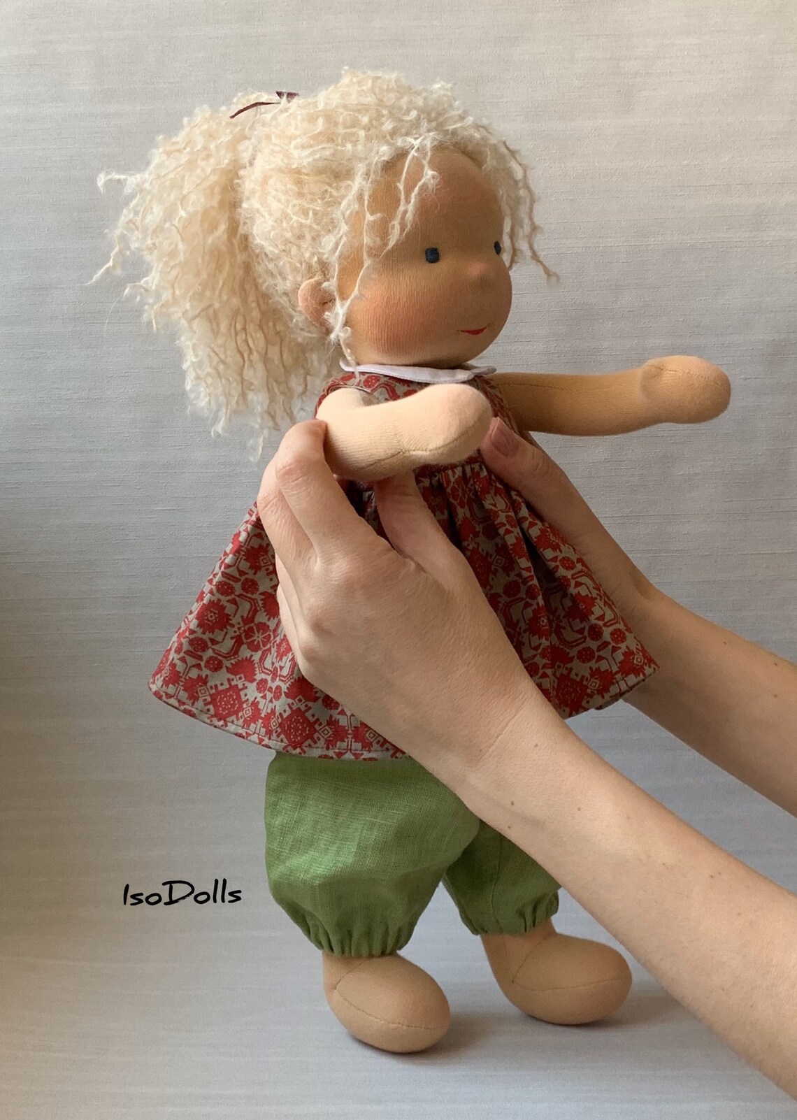 Soft Waldorf Doll 16" Natural Fiber Steiner Baby Doll Gift to Girl ...
