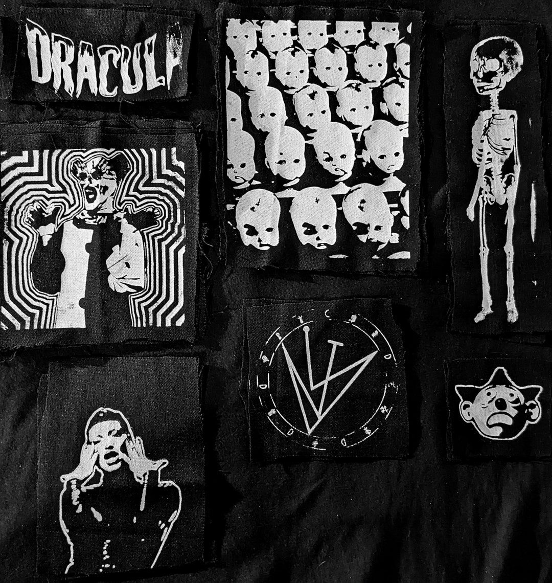 Goth and Horror Fabric Patches • Boy Harsher • Terrifier 2 • Child's ...