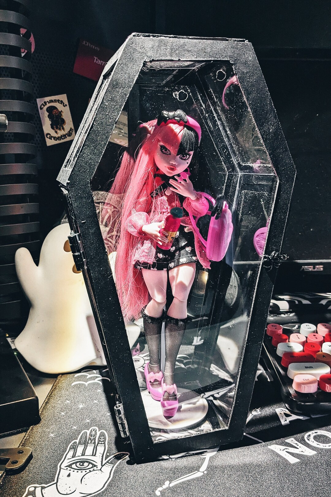 Coffin Display Case Goth Doll Alternative Halloween Monster High - Etsy