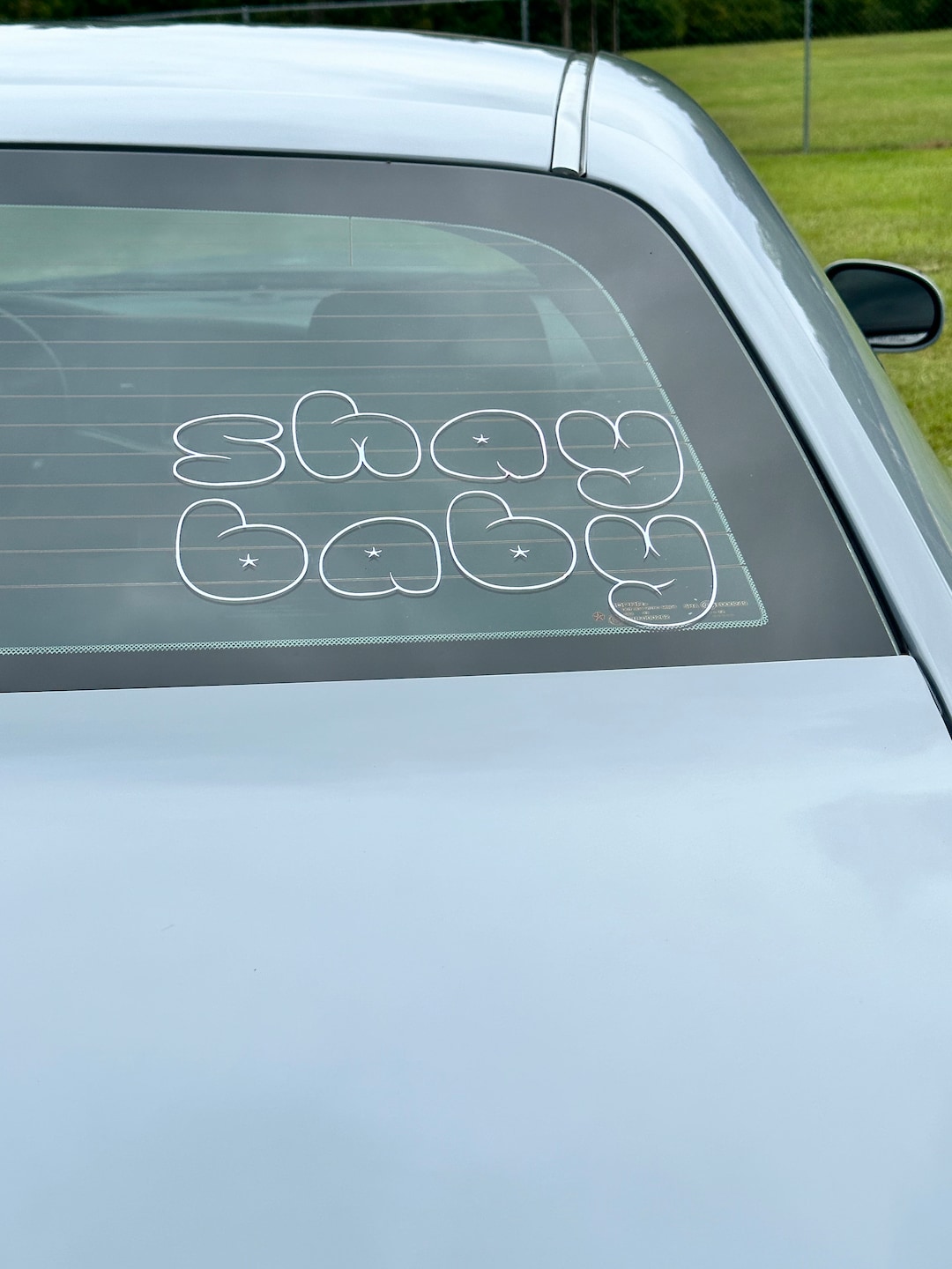 Customized Bubble Letter Iridescent Car Decal Bumper Sticker - Etsy