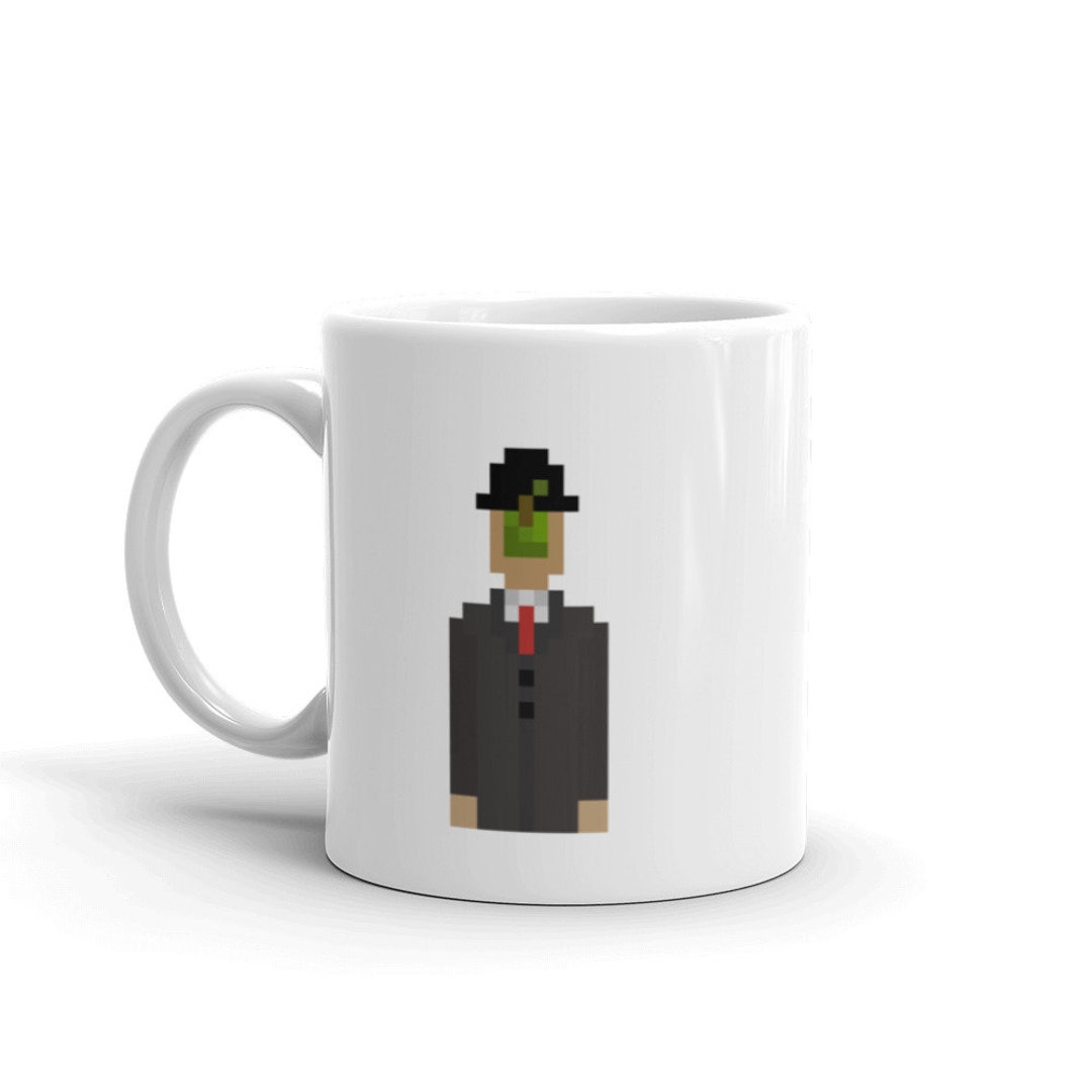 Son of Man Pixel Art René Magritte Coffee Cup Ceramic Tea - Etsy