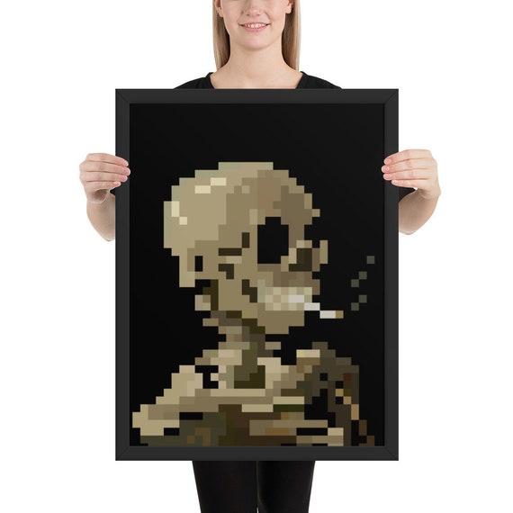 Skeleton Pixel Art Minecraft