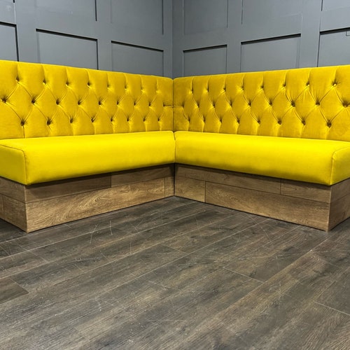 Fluted Kitchen Dining Booth Bench Seating Available in Any - Etsy