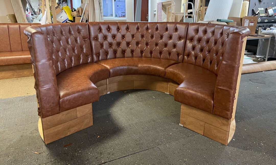 C-shaped Circular Chesterfield Style Faux Leather Domestic or ...