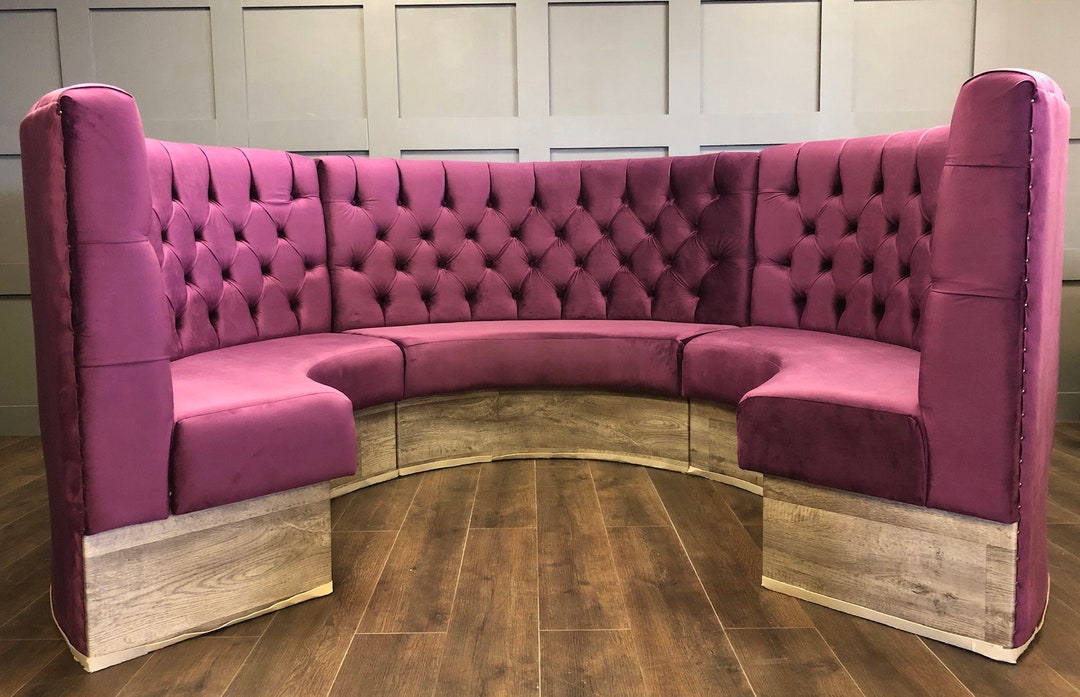 C-shaped Circular Chesterfield Style Faux Leather Domestic or ...