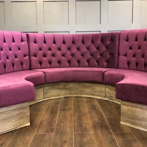 C-shaped Circular Chesterfield Style Faux Leather Domestic or ...