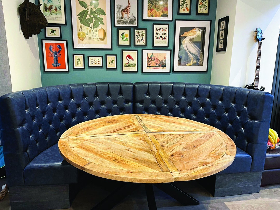 Semi Circular Chesterfield Style Faux Leather Domestic or Commercial ...