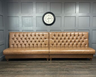 Modular Deep Buttoned Banquette Fitted Bench Booth Seating Cafe ...