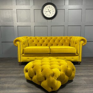 Handmade 3 Seat Chesterfield Sofa in Cambio Mustard/turmeric/saffron ...