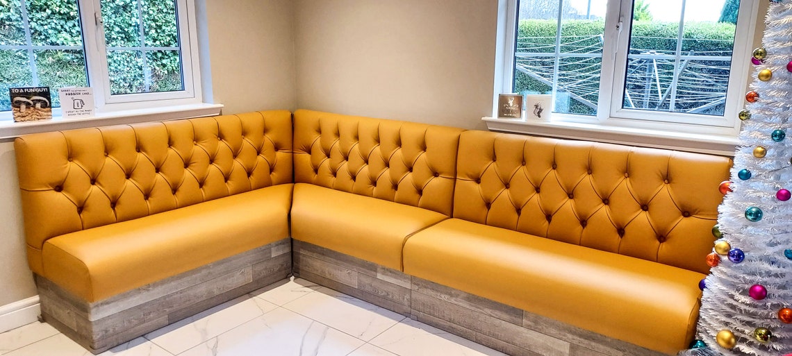 Buttoned Kitchen Commercial Dining Booth Bench Seating Available in Any ...