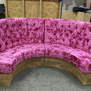 Semi Circular Chesterfield Style Faux Leather Domestic or Commercial ...