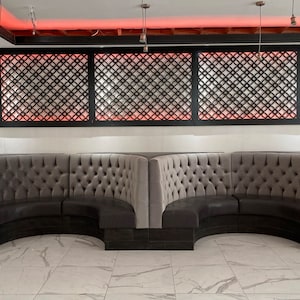 Semi Circular Chesterfield Style Faux Leather Domestic or Commercial ...