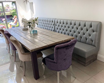 Deep Buttoned Kitchen Dining Booth Bench Seating in Real Italian ...