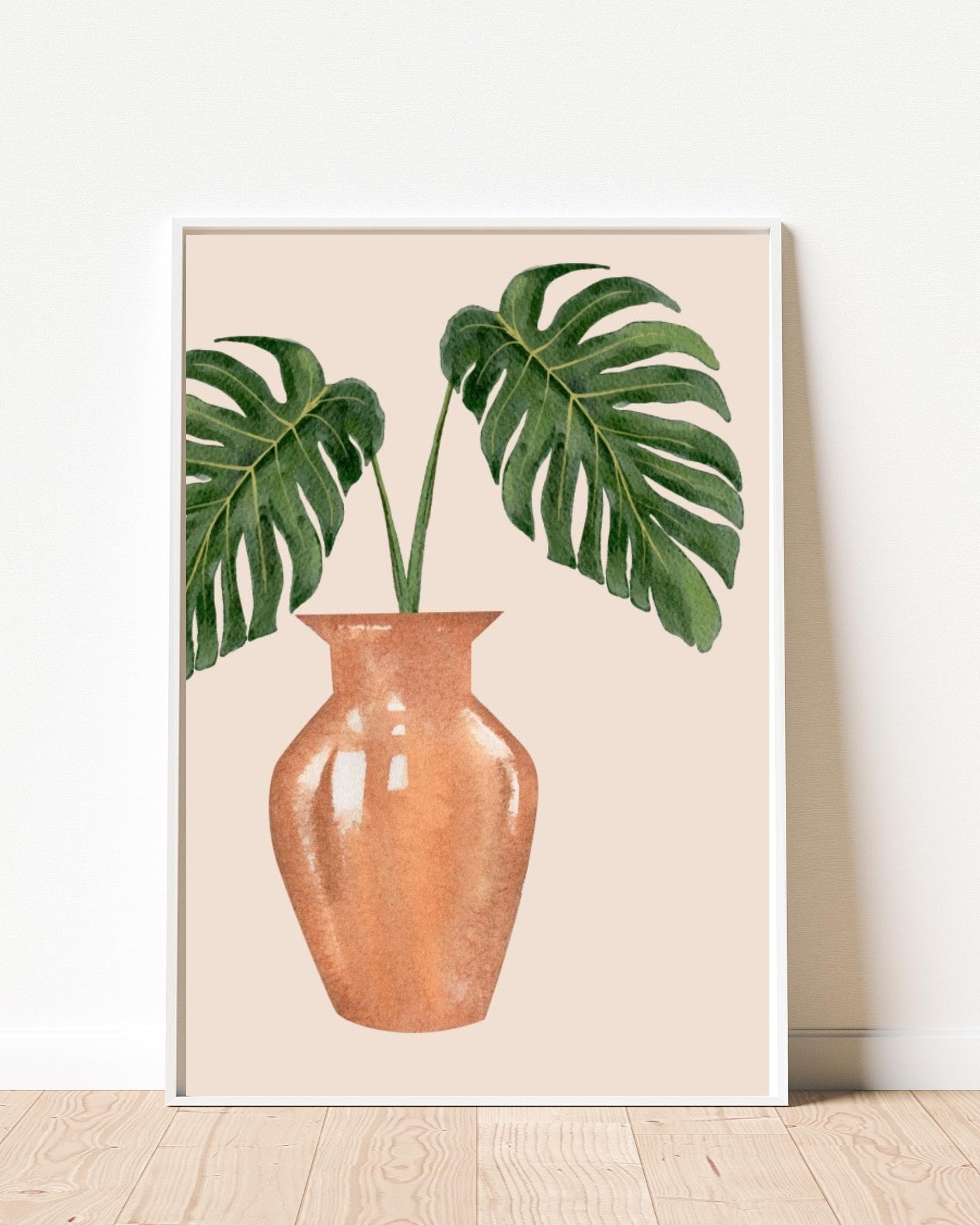 Unframed Monstera Wall Art | PRINTABLE Digital Downloadable Print - Etsy
