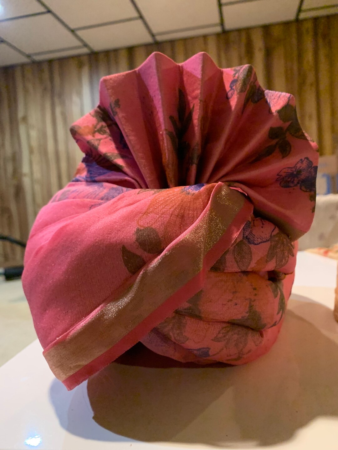 Light Pink Floral Pagri - Etsy