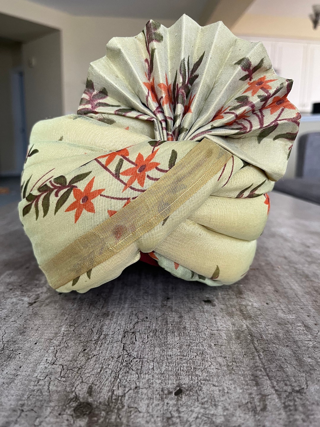 Light Green Floral Pagdi/turban - Etsy