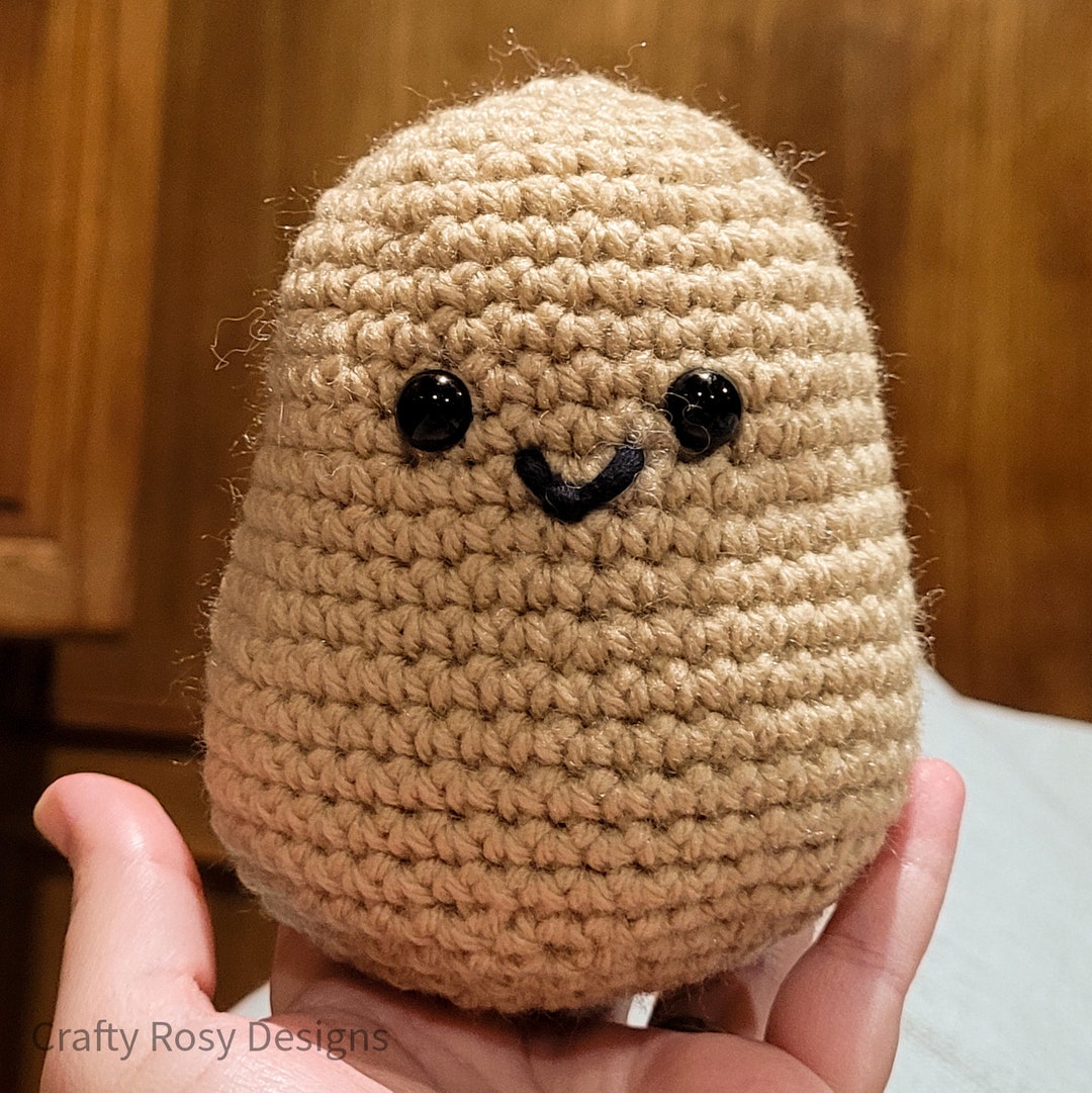 Emotional Support Crochet Positive Potato Amigurumi Plushie - Etsy