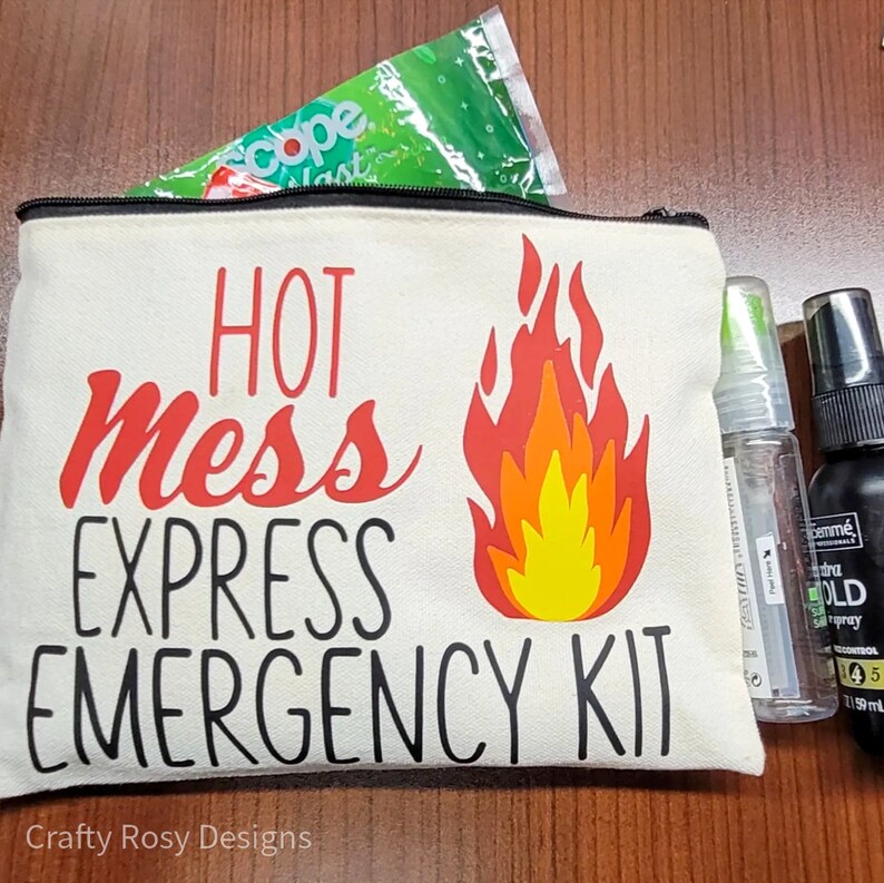 Hot Mess Express Emergency Travel Kit Makeup Bag, Bridesmaid or Teacher ...