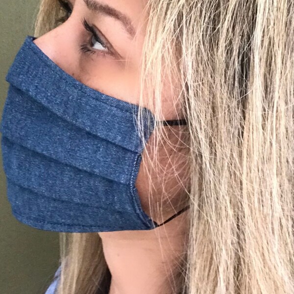 Denim Face Mask - Etsy