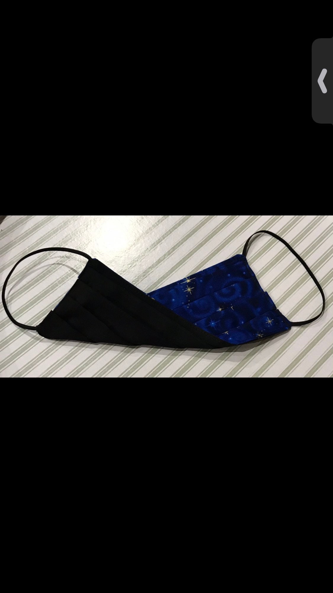 2in1 Midnight Sky W/north Star Pattern Design Face Cover Mask - Stretch ...