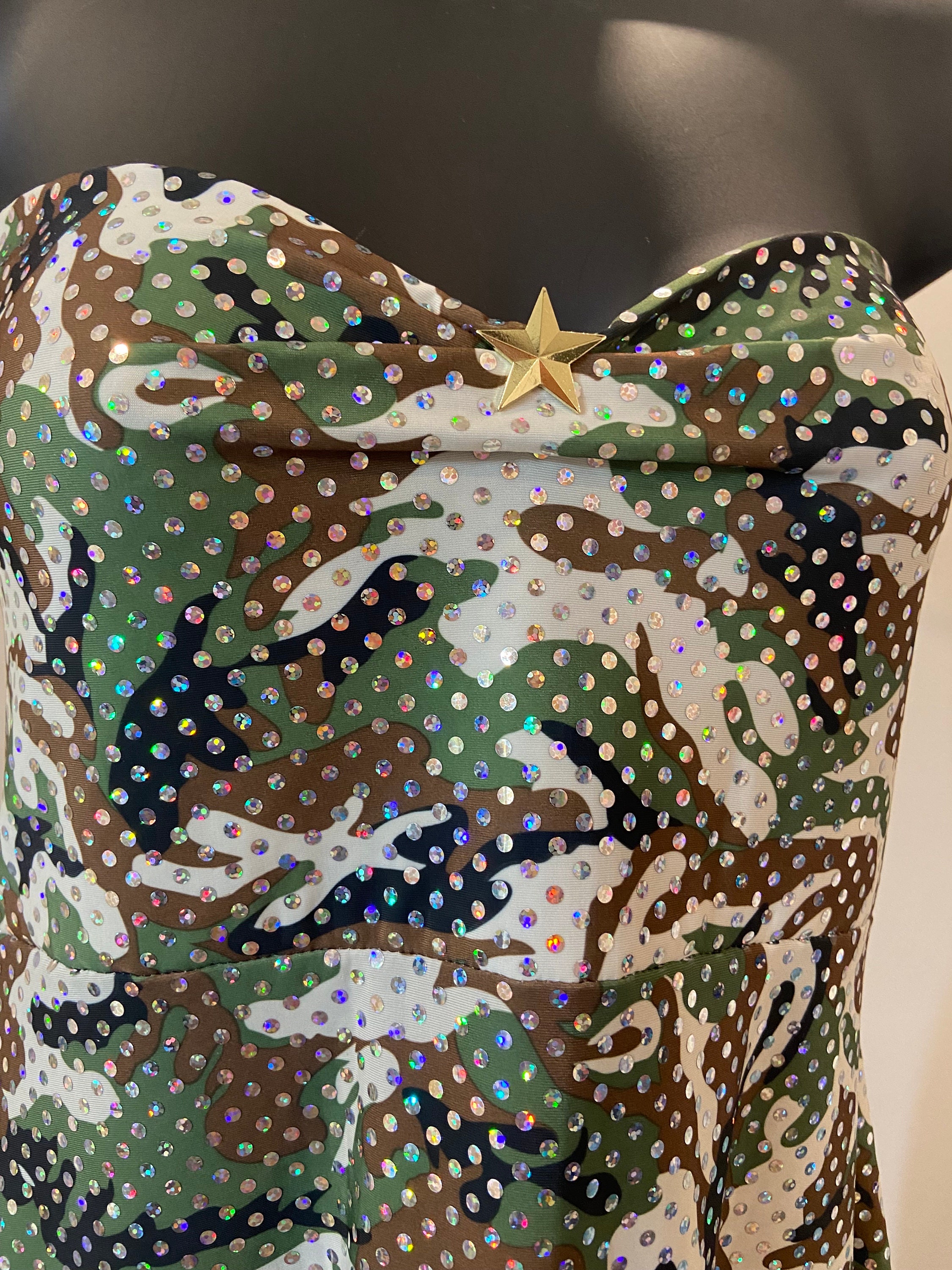 One of a Kind Holiday Camo Sequin Dress Lycra, Poly. Any Festive Event ...