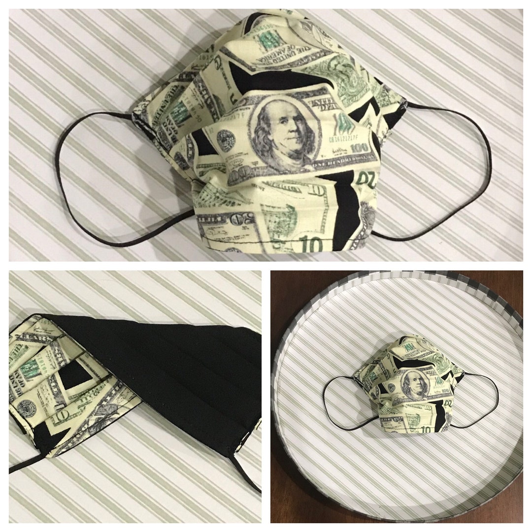 Cash Money Print Face Cover Mask Stretch Elastic Over the Ear ...