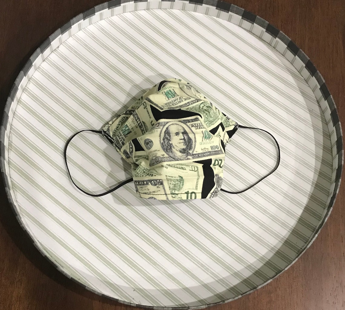 Cash Money Print Face Cover Mask Stretch Elastic Over the Ear ...