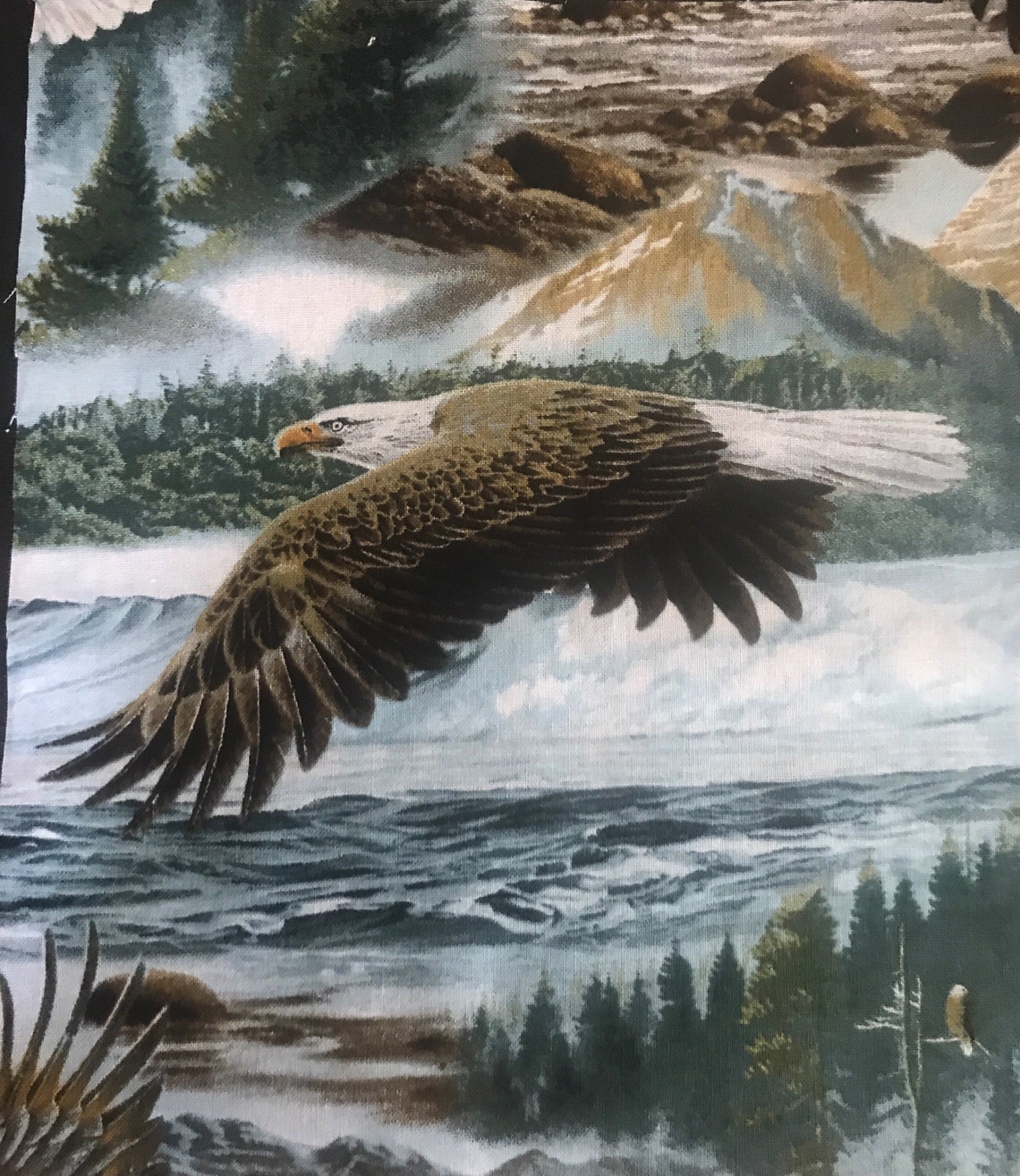 American Bald Eagle Soaring Over Landscape Face Cover/mask - Etsy