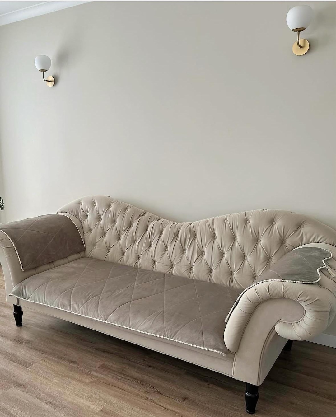 Sofa Topper, Slipcover, Couch Protector, Velvet Sofa Topper, Protector ...