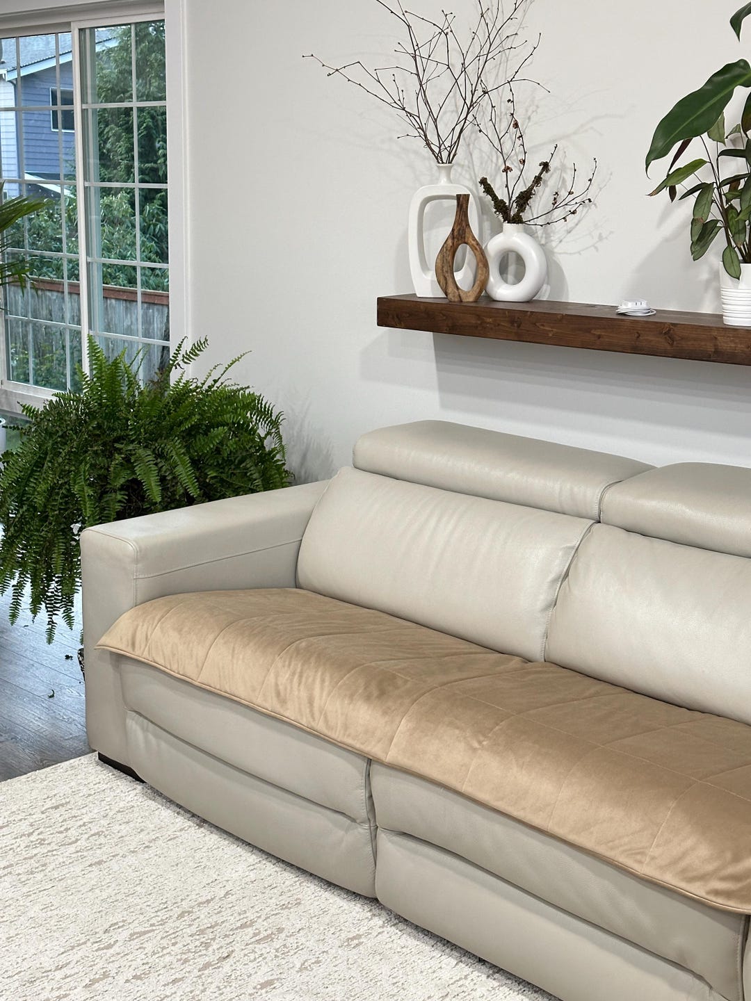 Couch Cover , Custom Size Sofa Topper , Velvet Couch Throw . Bed Cover ...