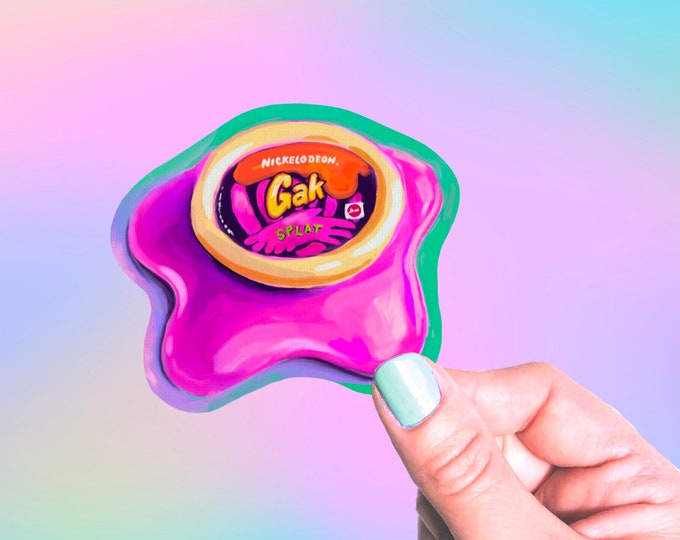 Holographic Gak Sticker, Vinyl Sticker, 90s Stickers, Nostalgic Toys ...