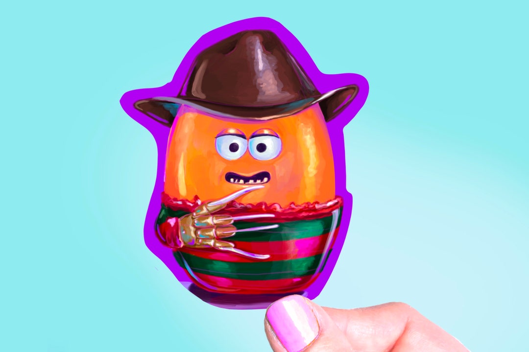 Freddy Krueger Mcnugget Buddy Sticker, Vinyl Sticker, 80’s Stickers ...