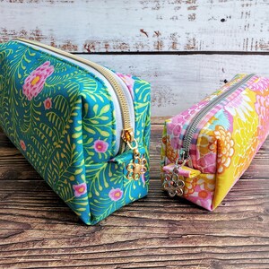 Bilby Pouch Sewing Pattern, Boxy Zipper Pouch Pattern, Bonus Mini-cube ...