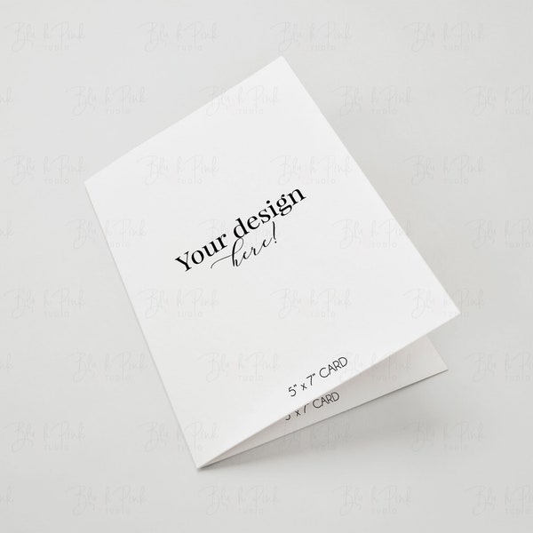 Horizontal Folded Card Mockup - Etsy