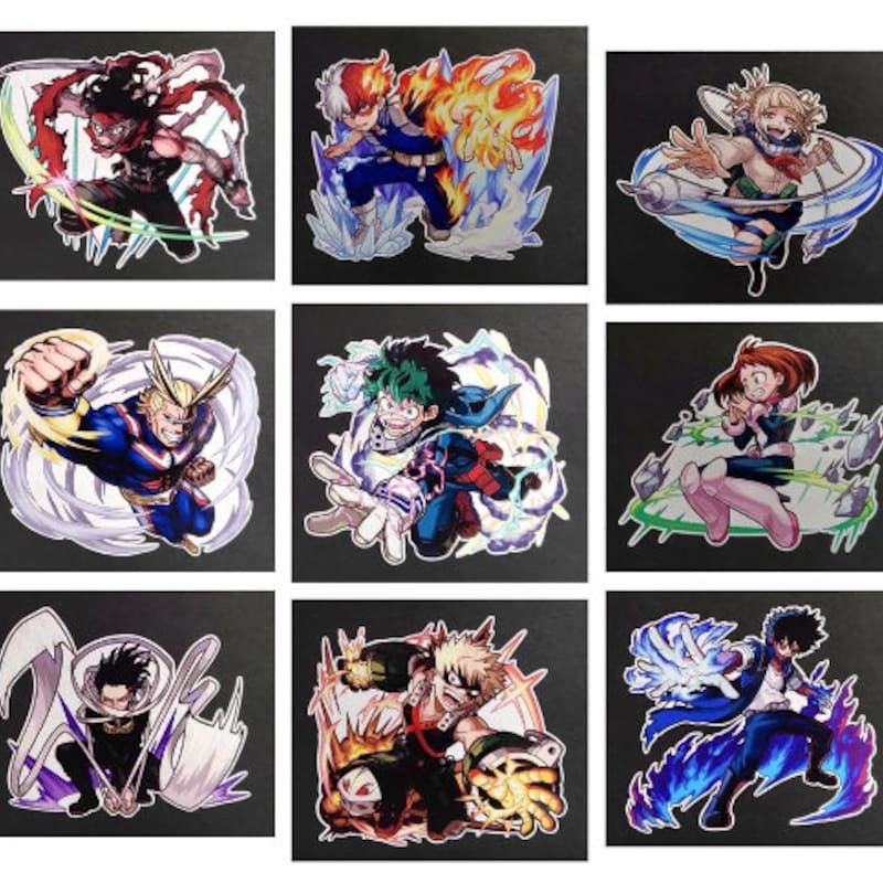 My Hero Academy Stickers - Etsy