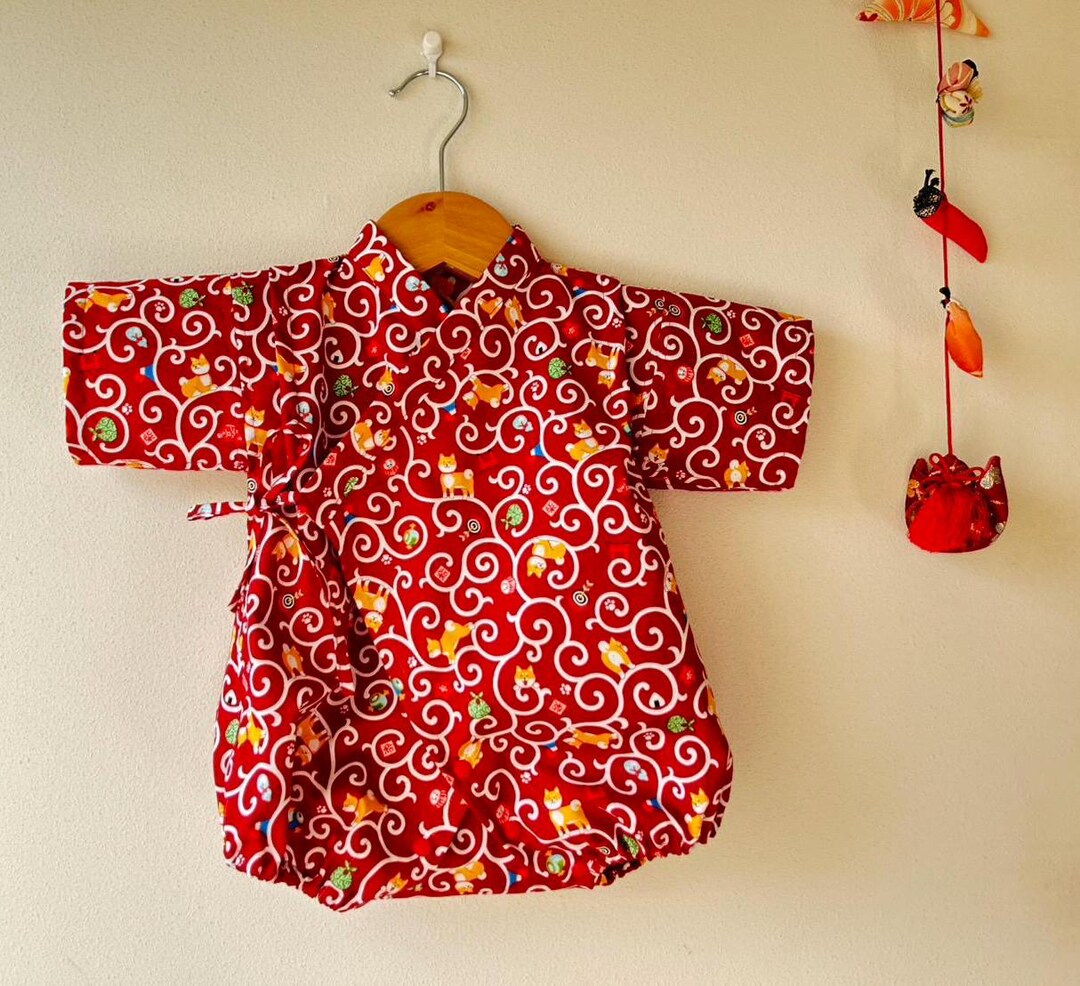 Shiba Baby Jinbei, Baby Kimono, Shiba-dog, Christmas, New Year ...