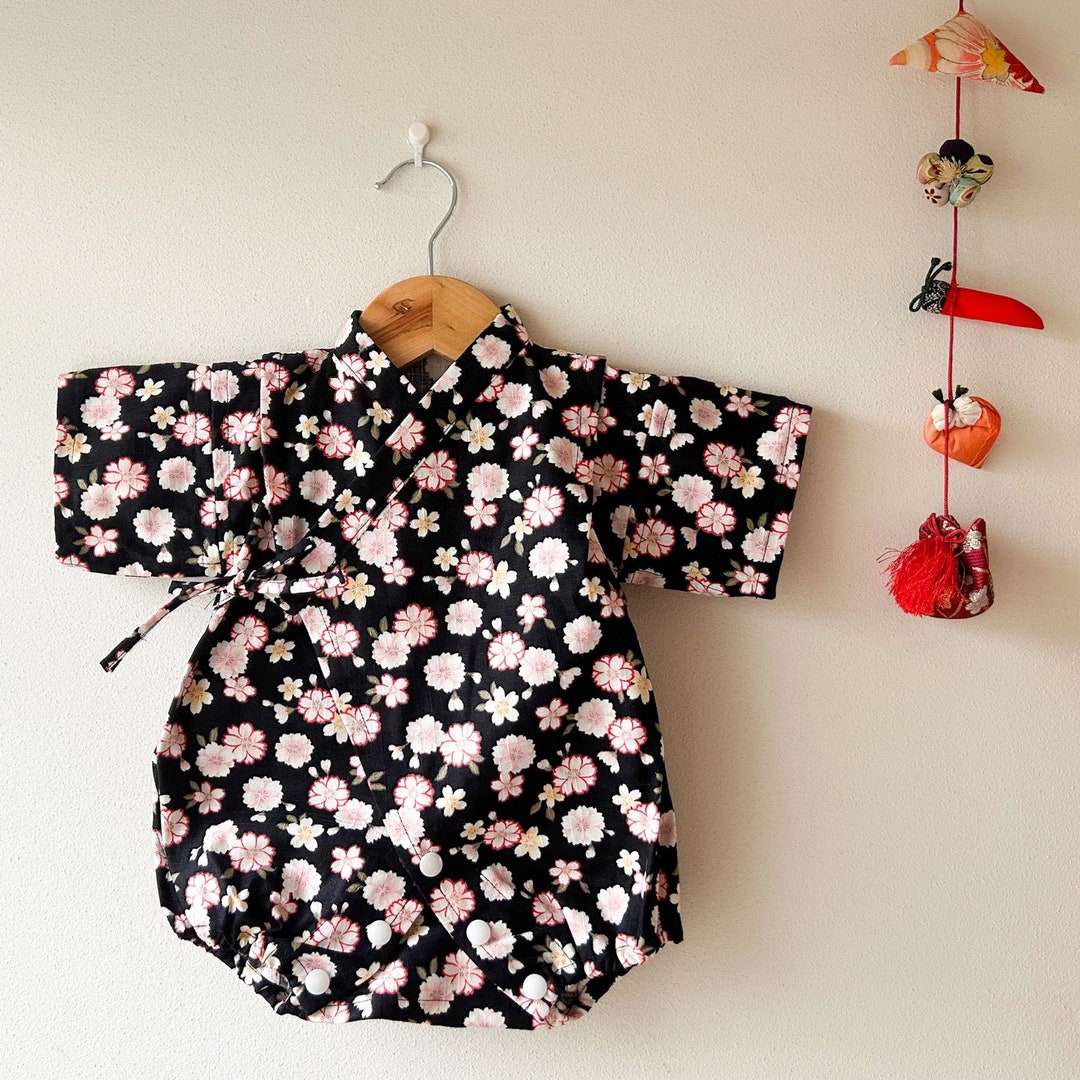 Sakura, Cherry Blossom Kimono, Baby Jinbei, Baby Outfit, Baby Shower ...