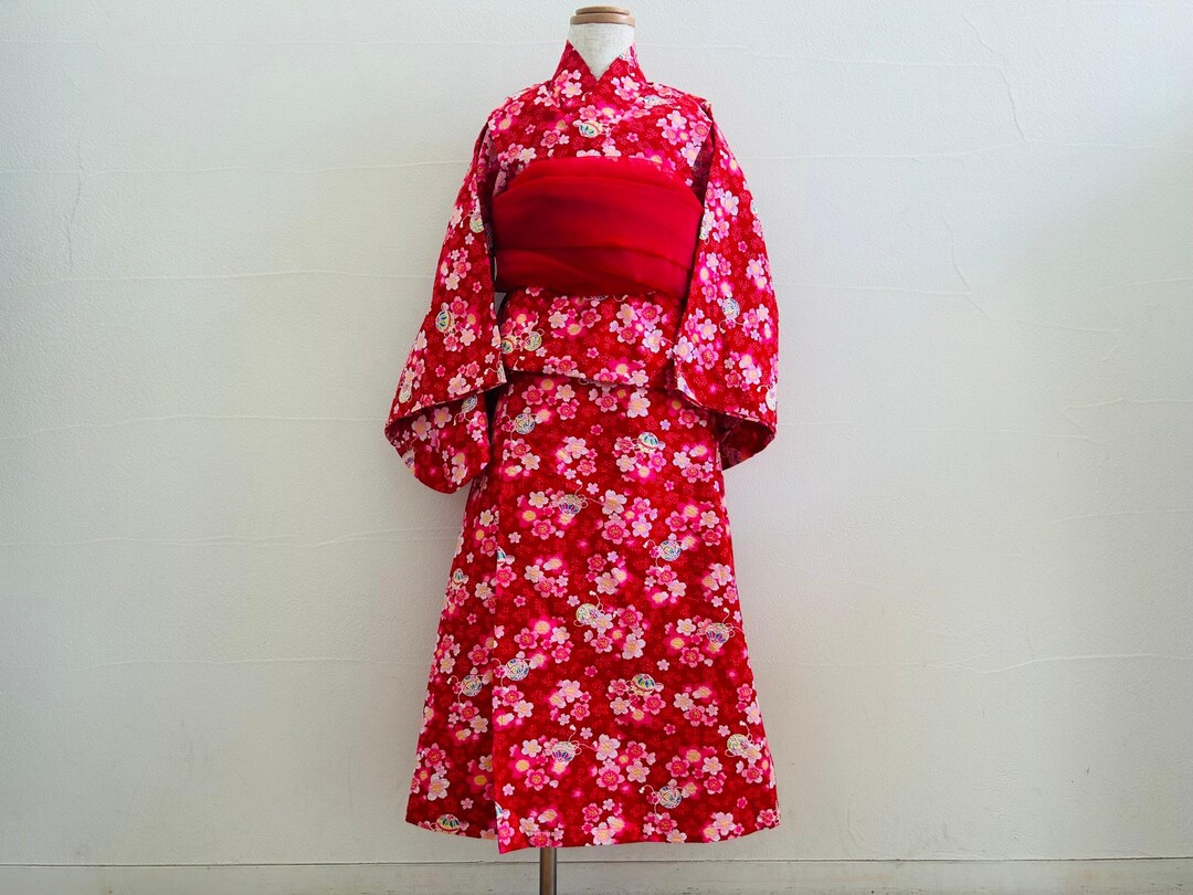 Girl Two Way Dress, Sakura, Cherry Blossom, Made in Japan, Handmade ...
