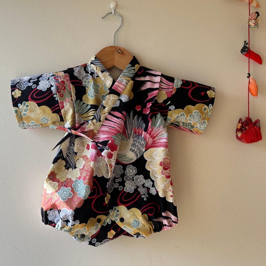NEW Baby Kimono, Baby Jinbei, Christmas, Birthday Present, Flower, Made ...