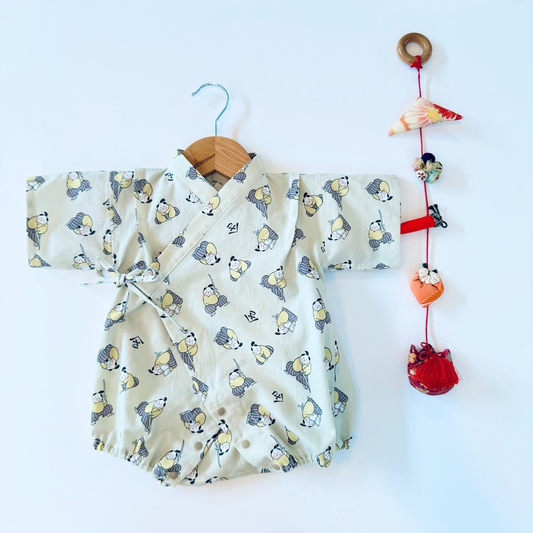 Handmade Samurai Baby Kimono, Japanese Cotton Jinbei - Etsy