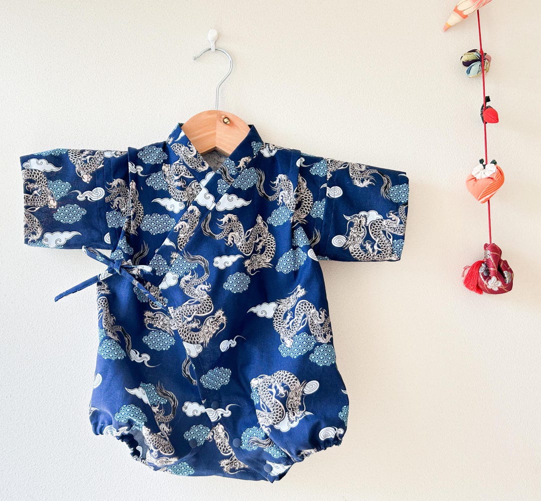 NEW Dragon Baby Jinbei, Baby Kimono, Summer, Birthday Present, Asian ...