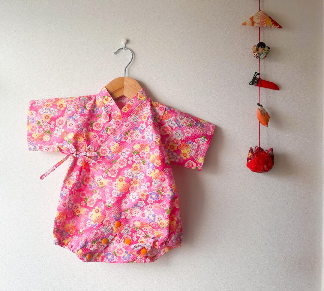Baby Kimono, Baby Jinbei, Sakura, Cherry Blossom, Made in Japan ...