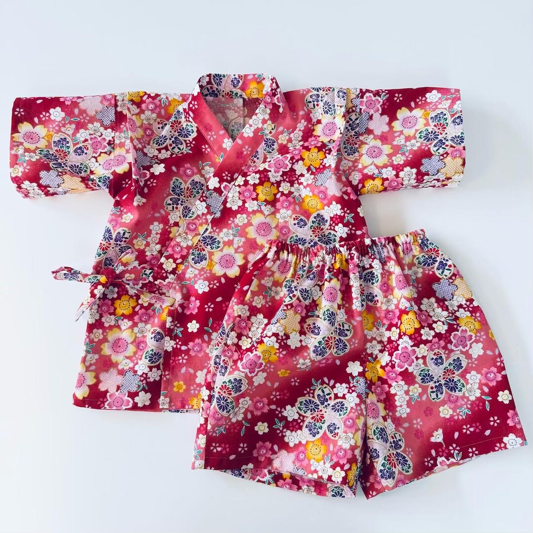 Sakura Kids Kimono, Kids Jinbei, Japanese Present, One of a Kind ...